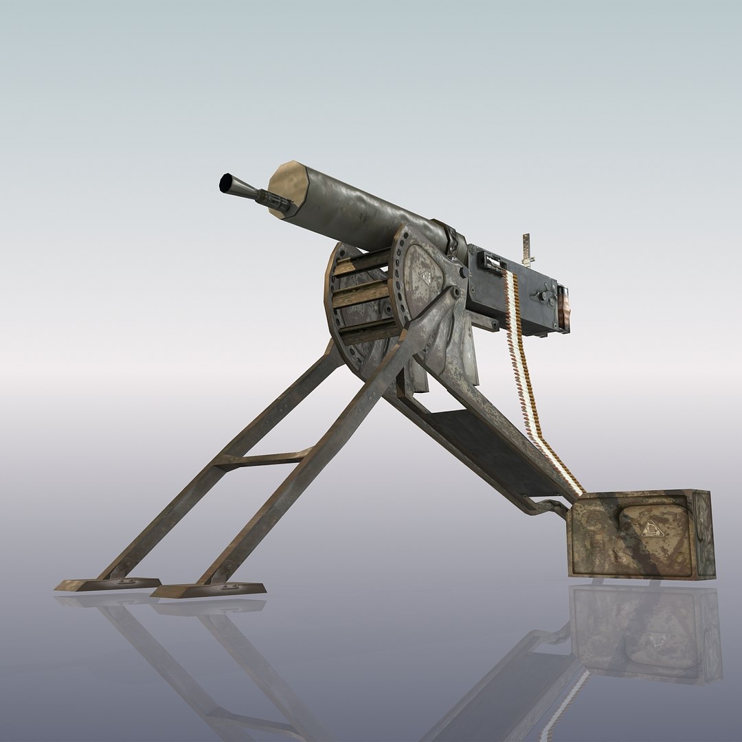 3d Model Maschinengewehr 08 Mg