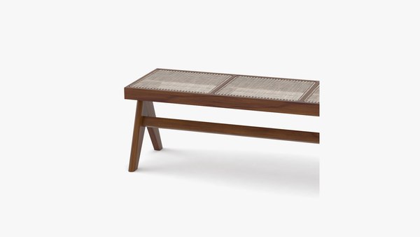 modelo 3d Banco de caña Pierre Jeanneret - TurboSquid 2132486