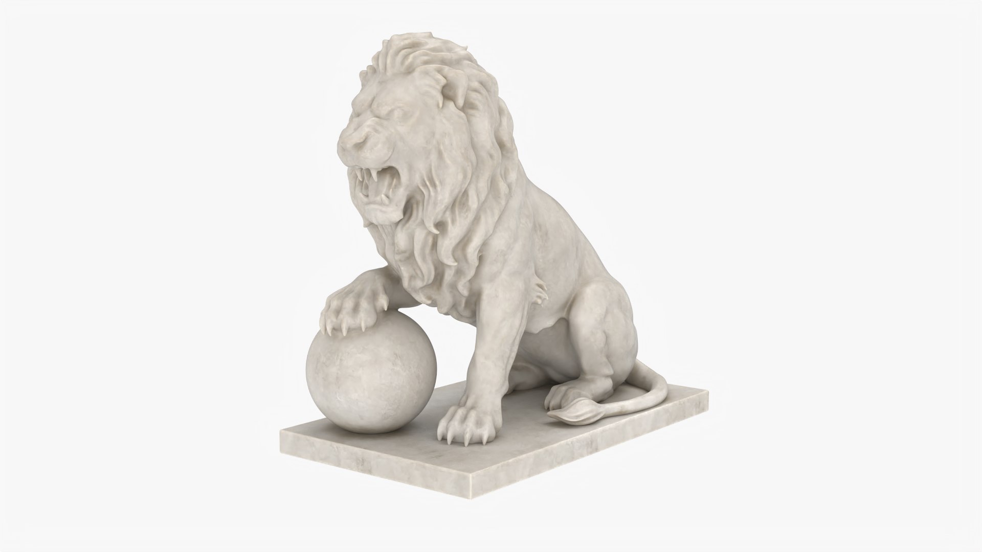 3D Model Marble Lion Statues Bundle Collection - TurboSquid 2520199
