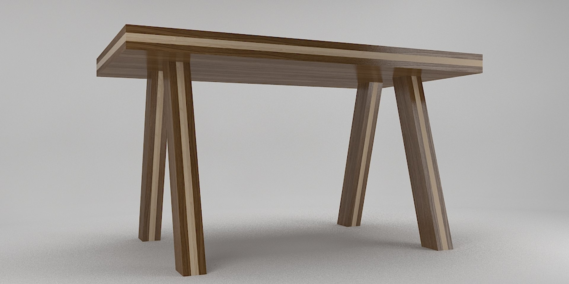 3d model wood dining table