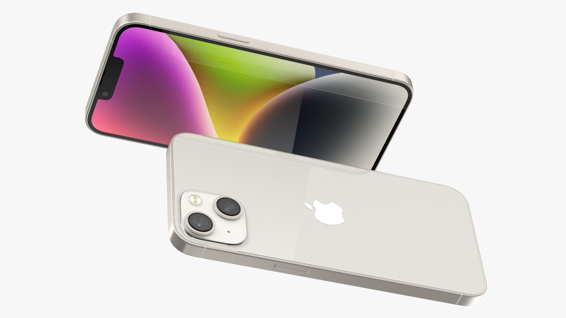 3D Apple IPhone 14 Starlight - TurboSquid 1959028