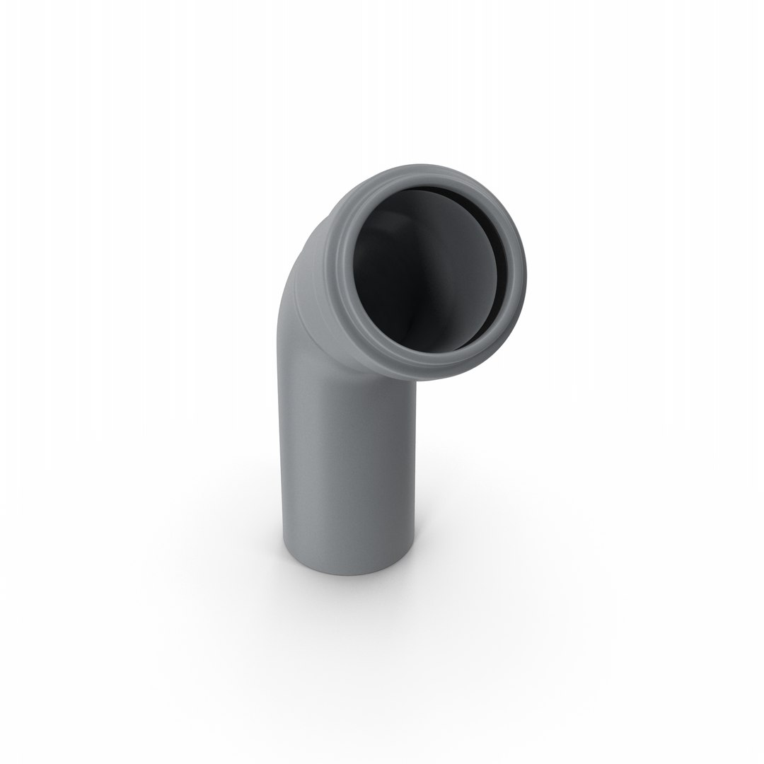 3D Grey PVC Pipe Model - TurboSquid 1926141