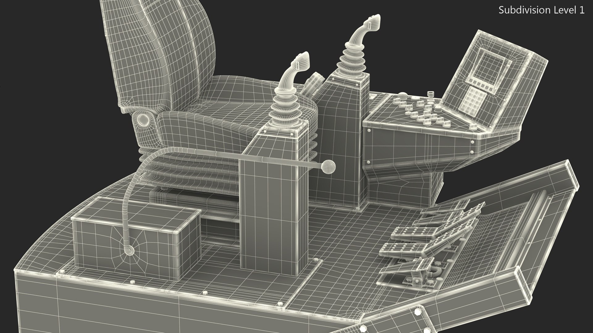 3D Model Chair Mining Simulator LX6 By Immersive Technologies ...