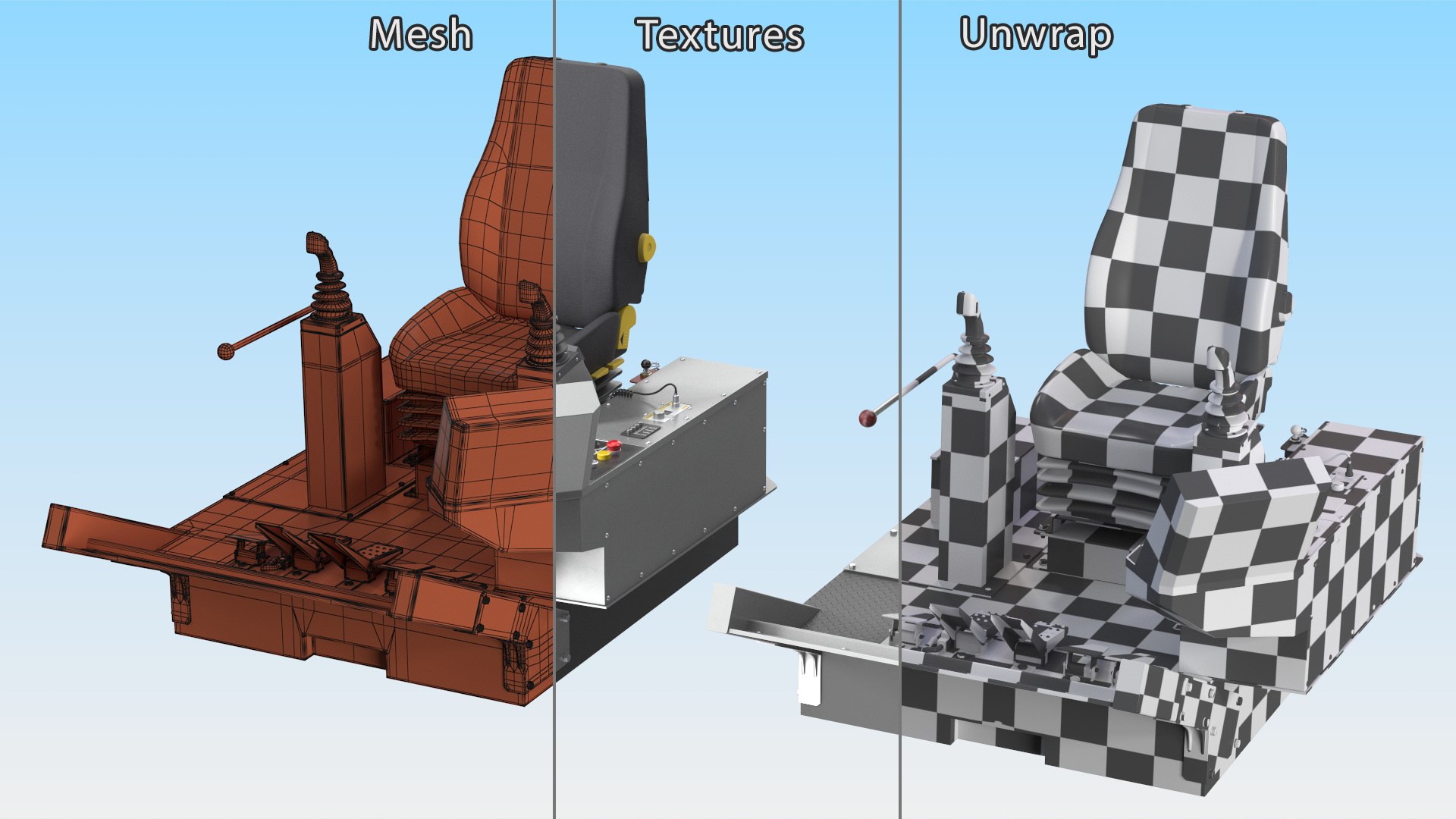 3D Model Chair Mining Simulator LX6 By Immersive Technologies ...