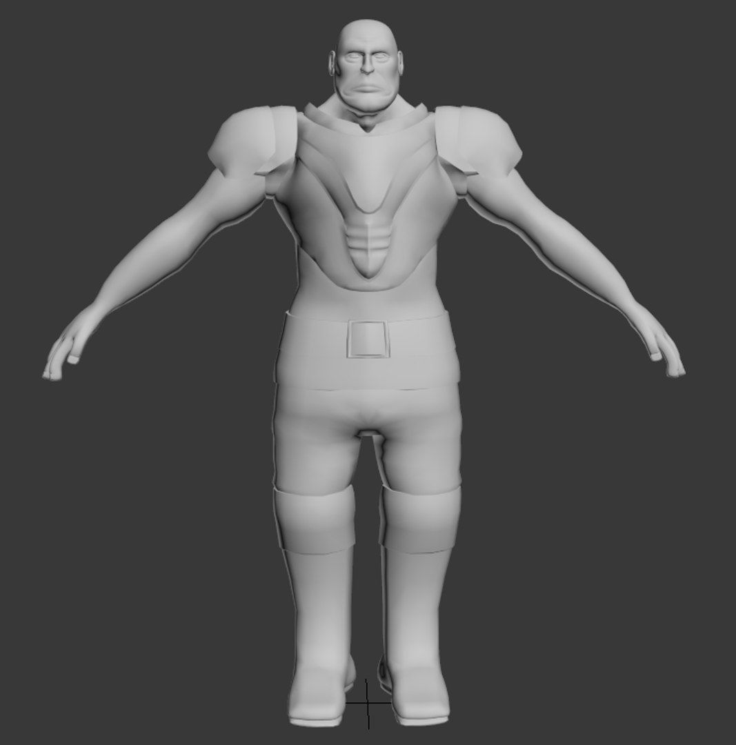 3d Male Character Modeled Polys