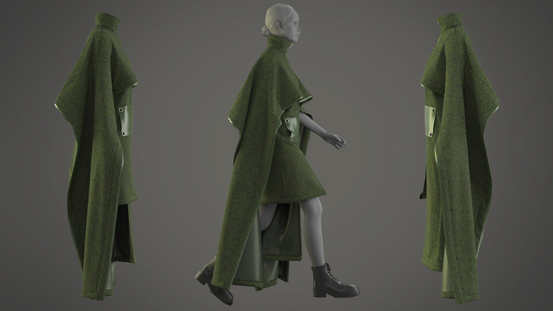 3D Cape Coat Model - TurboSquid 2331418