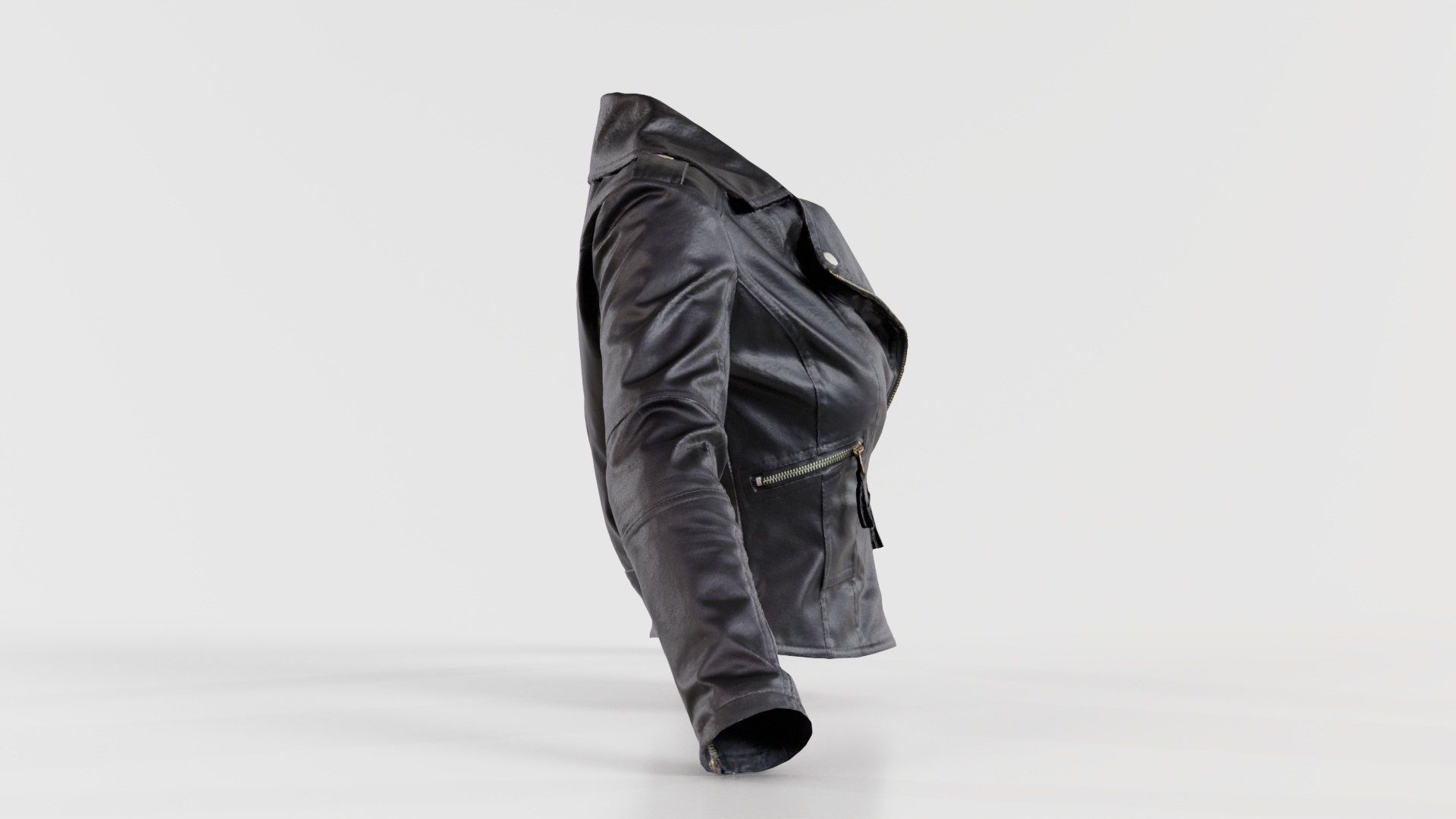 Slim Leather Jacket Remastered 3D Model - TurboSquid 2361434