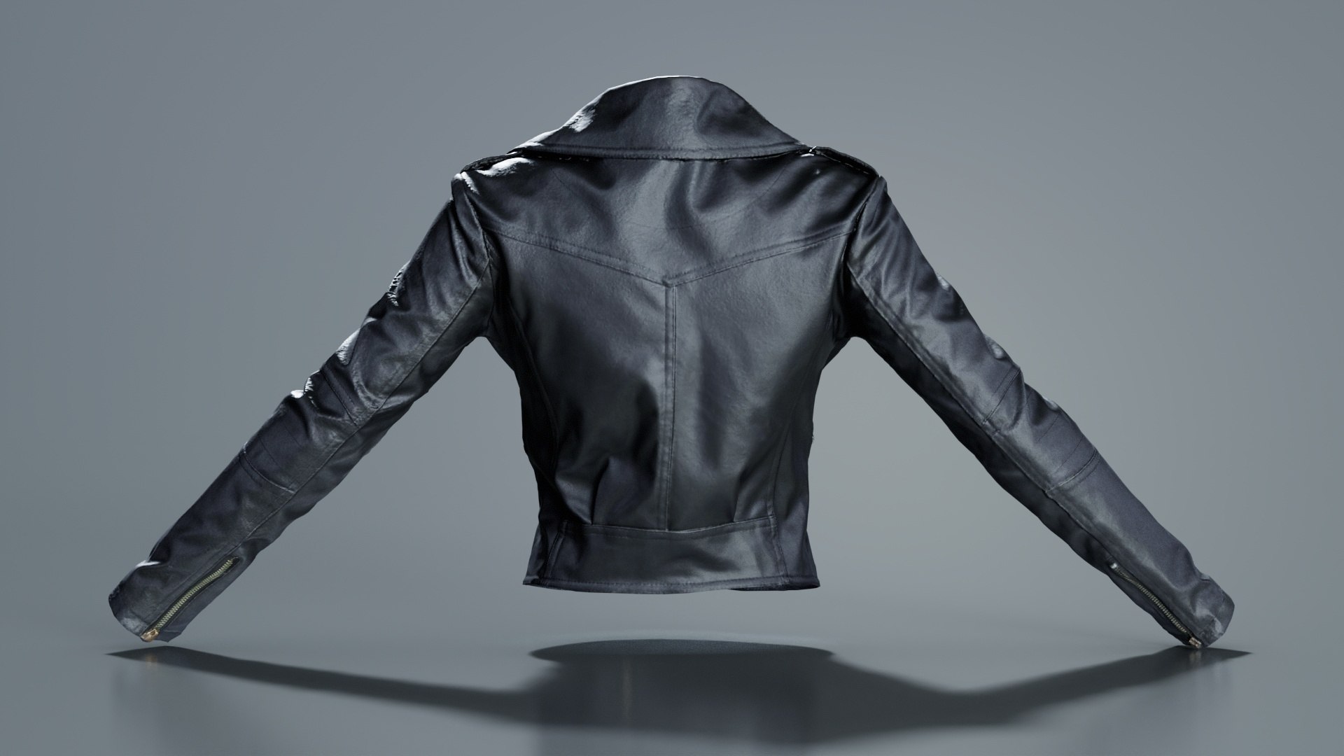 Slim Leather Jacket Remastered 3D Model - TurboSquid 2361434