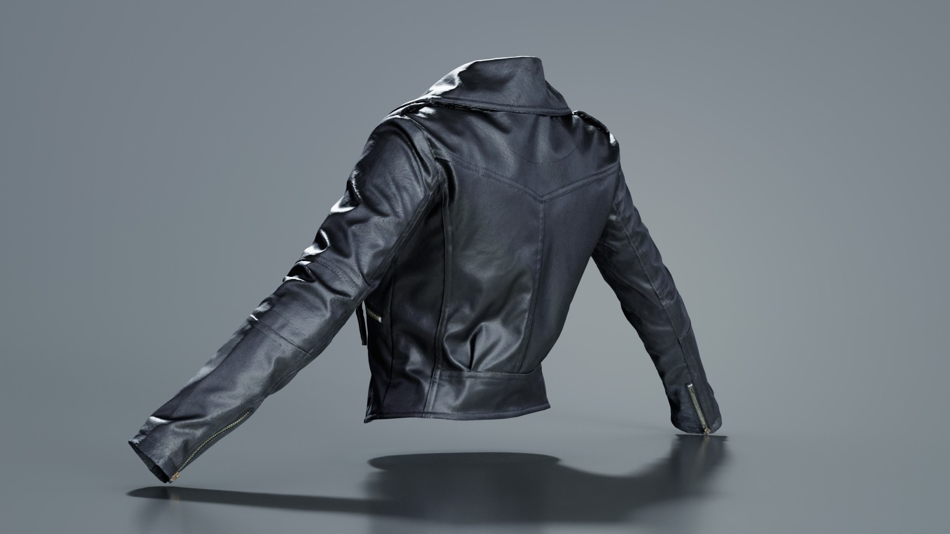Slim Leather Jacket Remastered 3D Model - TurboSquid 2361434