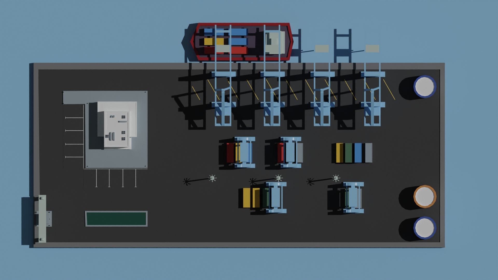 3D Model Low Poly Cartoon City Docks - TurboSquid 2105063