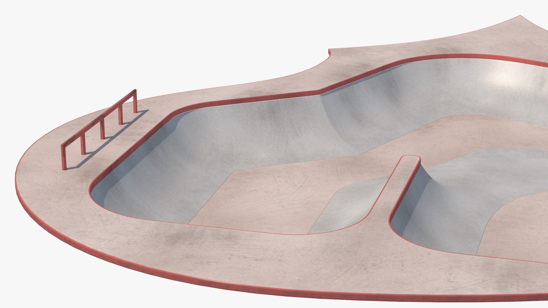 3D Skatepark Concrete Pool Skate Park - TurboSquid 1494133