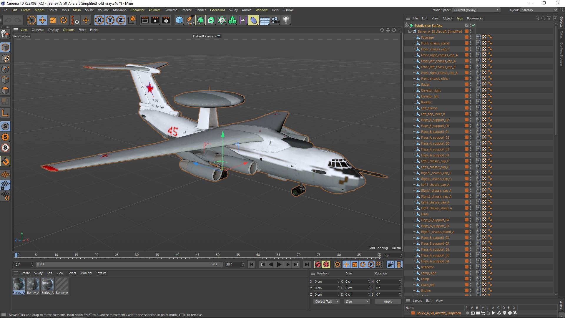 Beriev A 50 Aircraft Simplified 3D Model - TurboSquid 2371511