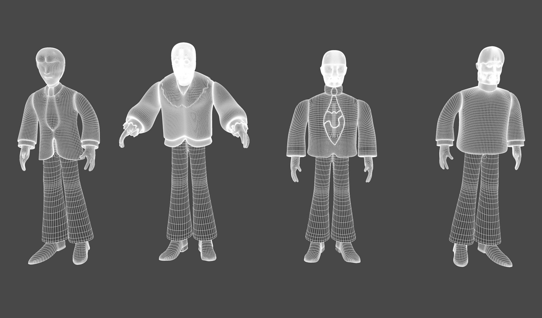 Beatles Dolls 3D Model - TurboSquid 2309761