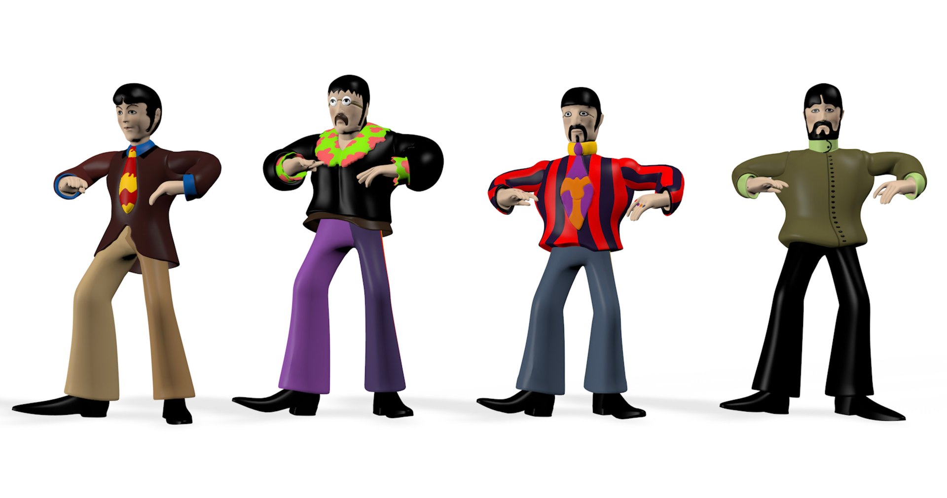 Beatles Dolls 3D Model - TurboSquid 2309761