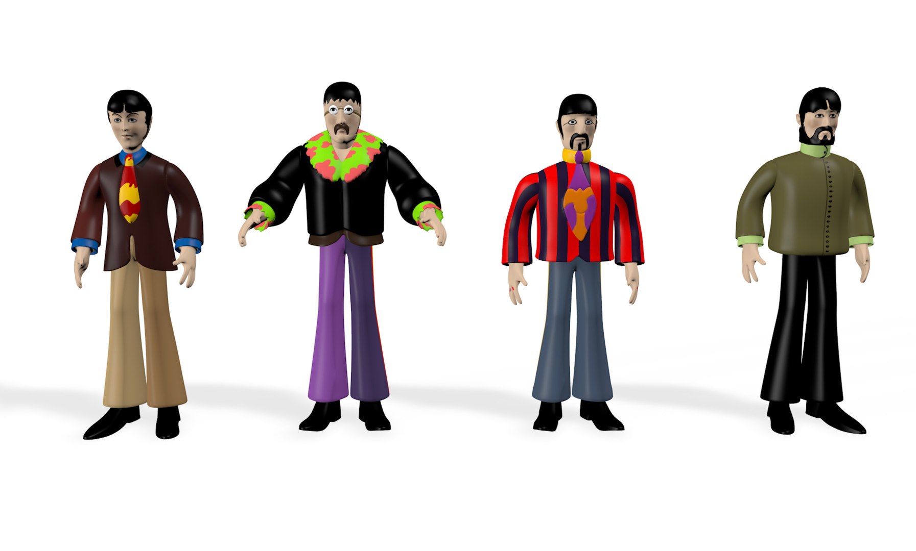 Beatles Dolls 3D Model - TurboSquid 2309761