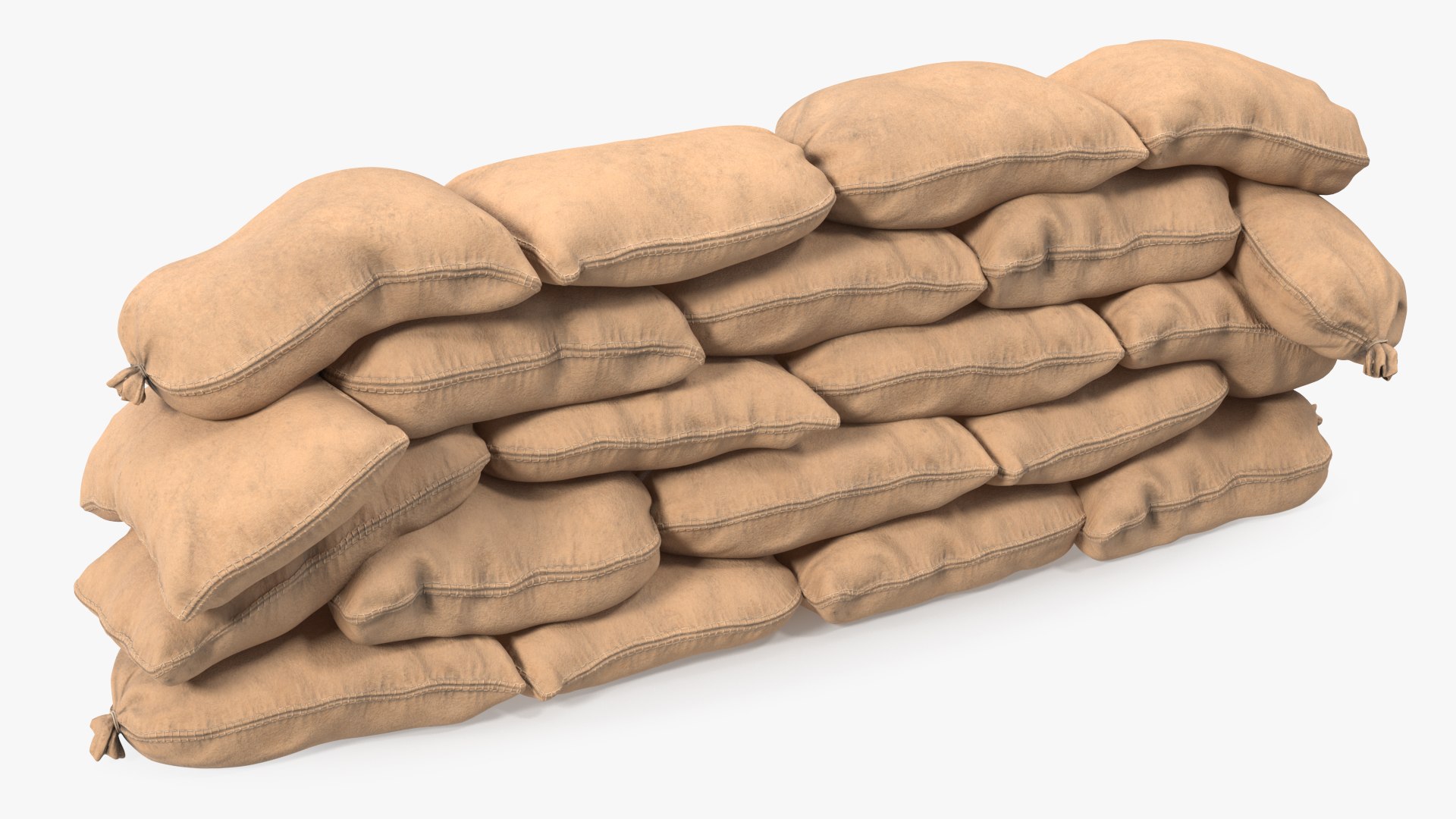Sandbag Wall 3D - TurboSquid 1777967