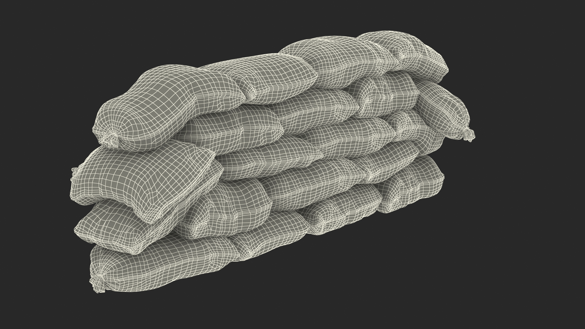 Sandbag Wall 3D - TurboSquid 1777967