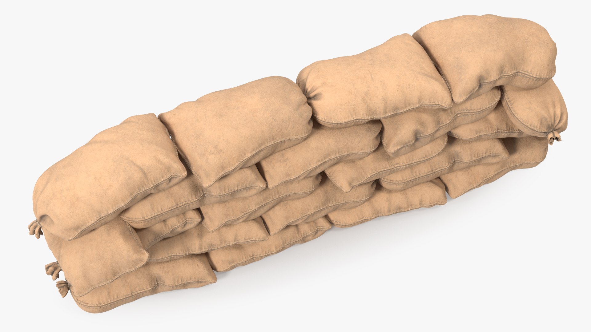 Sandbag Wall 3D - TurboSquid 1777967