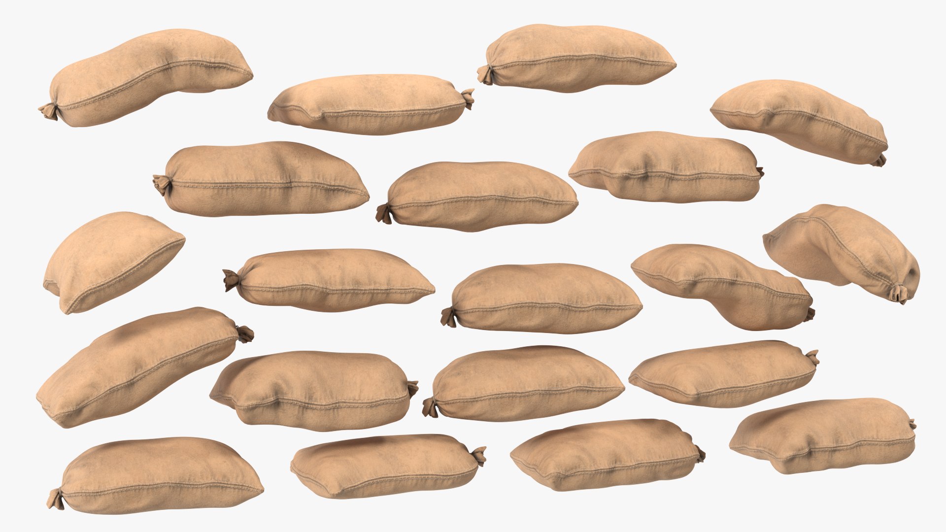 Sandbag Wall 3D - TurboSquid 1777967