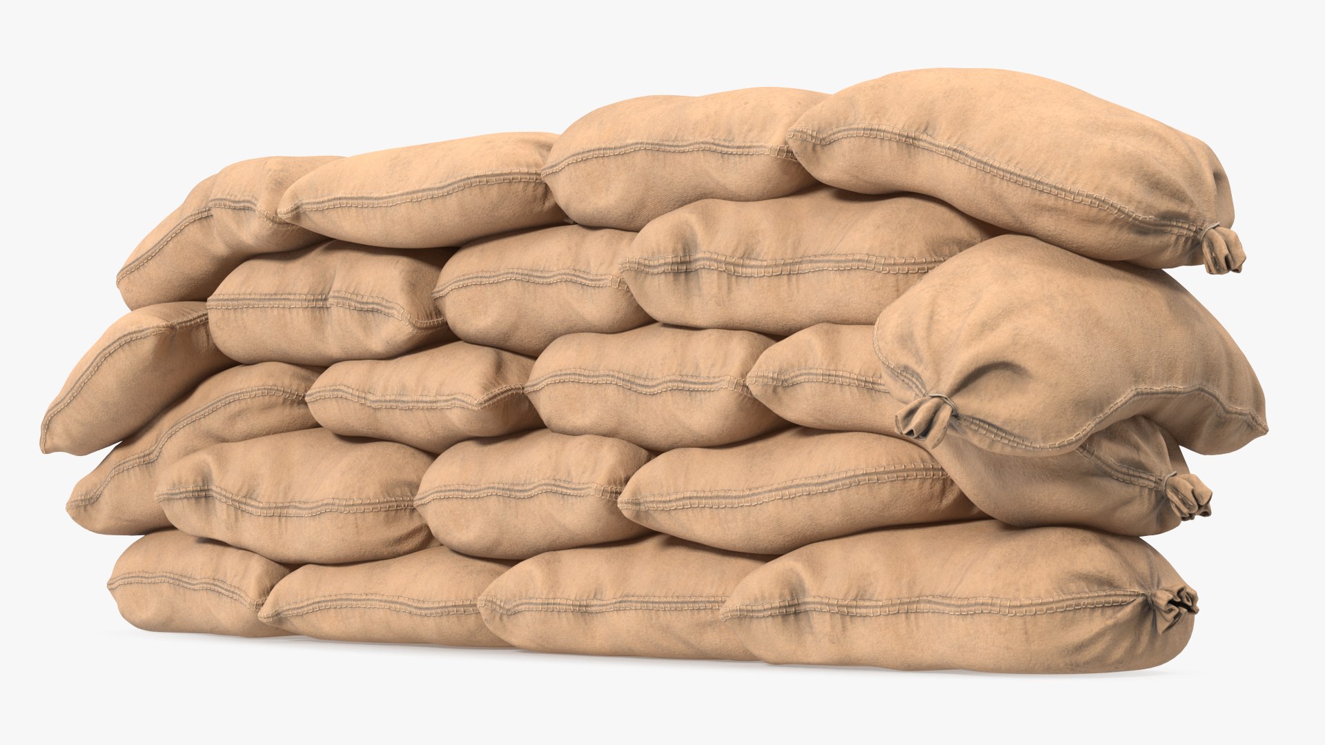 Sandbag Wall 3D - TurboSquid 1777967