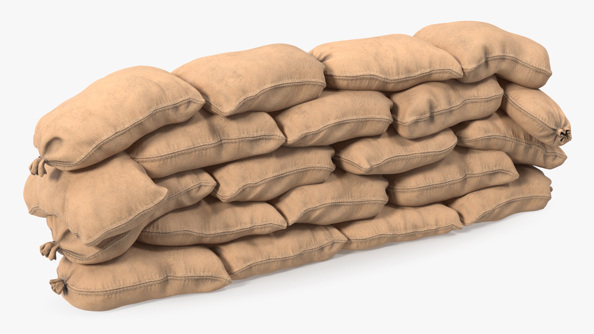 Sandbag Wall 3D - TurboSquid 1777967