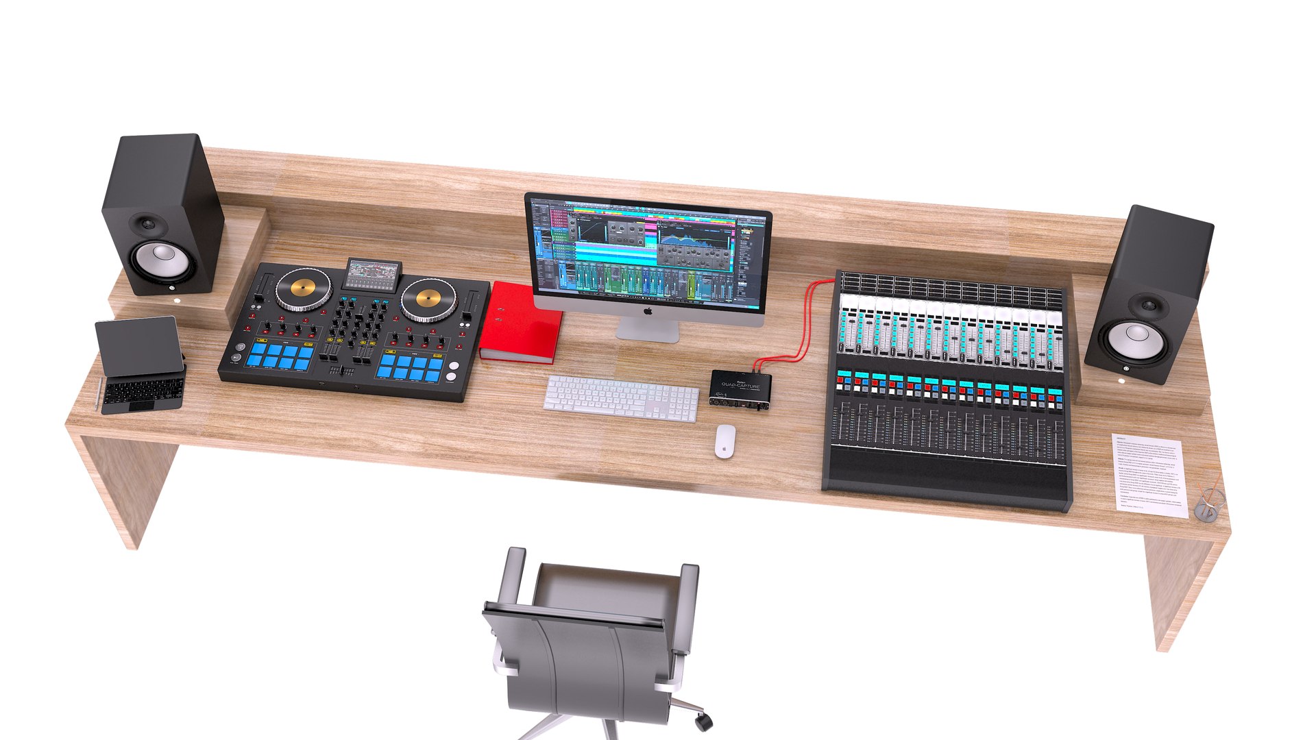 3D Music Studio Desk 2 - TurboSquid 1920782