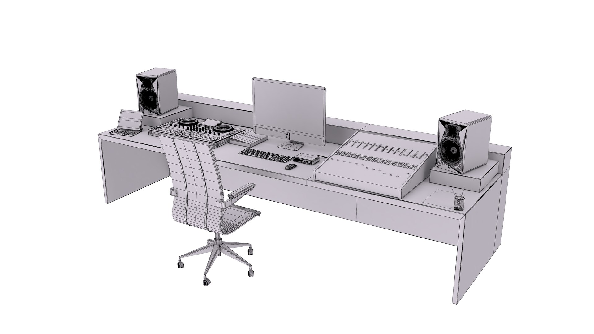 3D Music Studio Desk 2 - TurboSquid 1920782