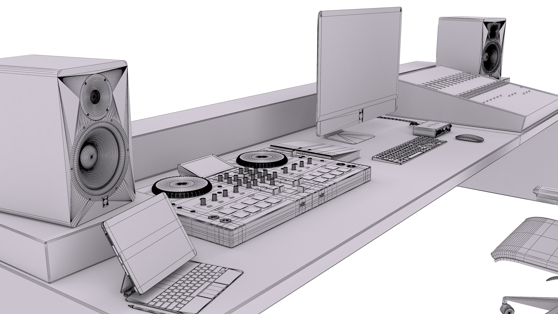 3D Music Studio Desk 2 - TurboSquid 1920782