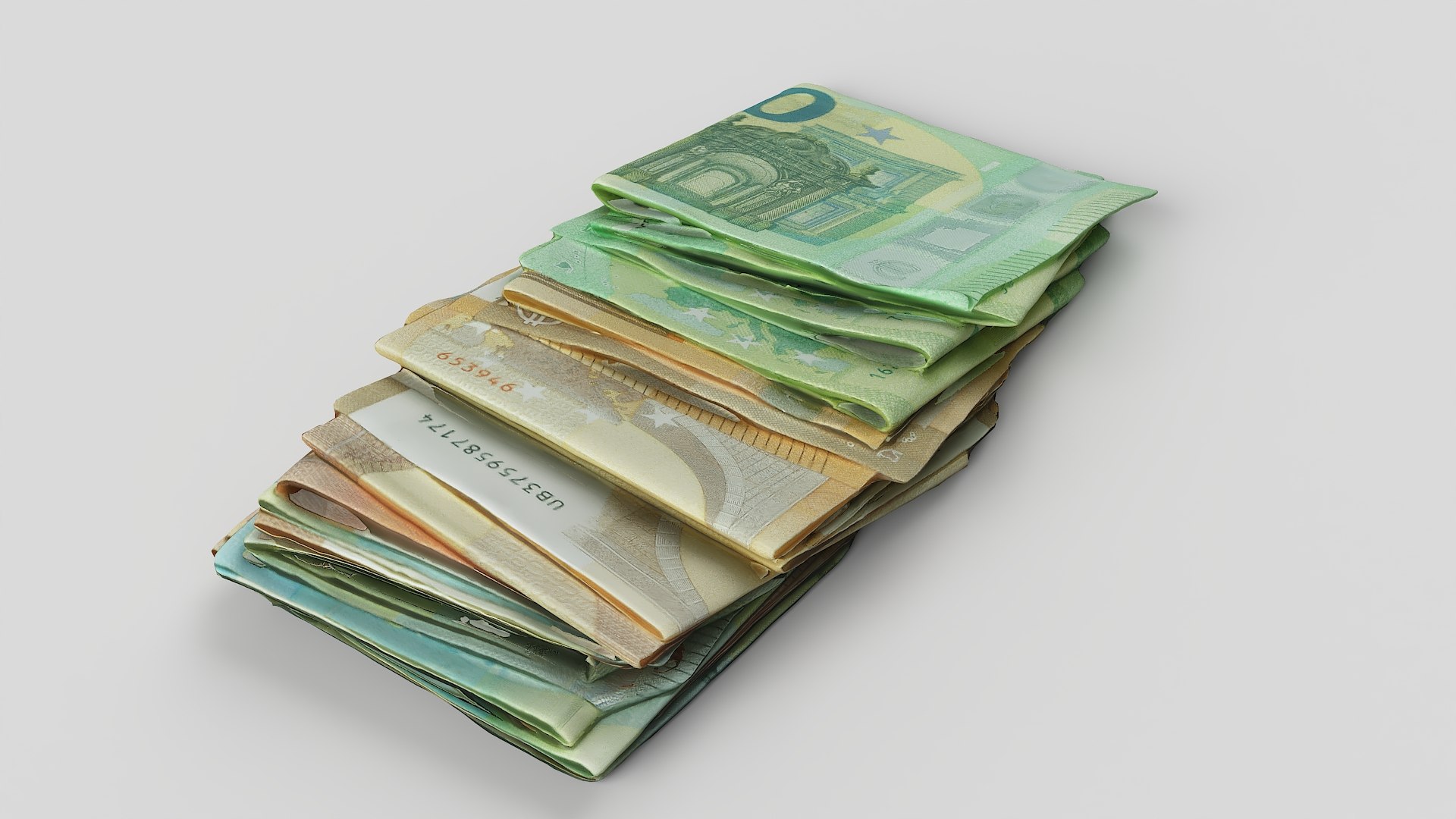 3D Cash Pile 01 - TurboSquid 2151849