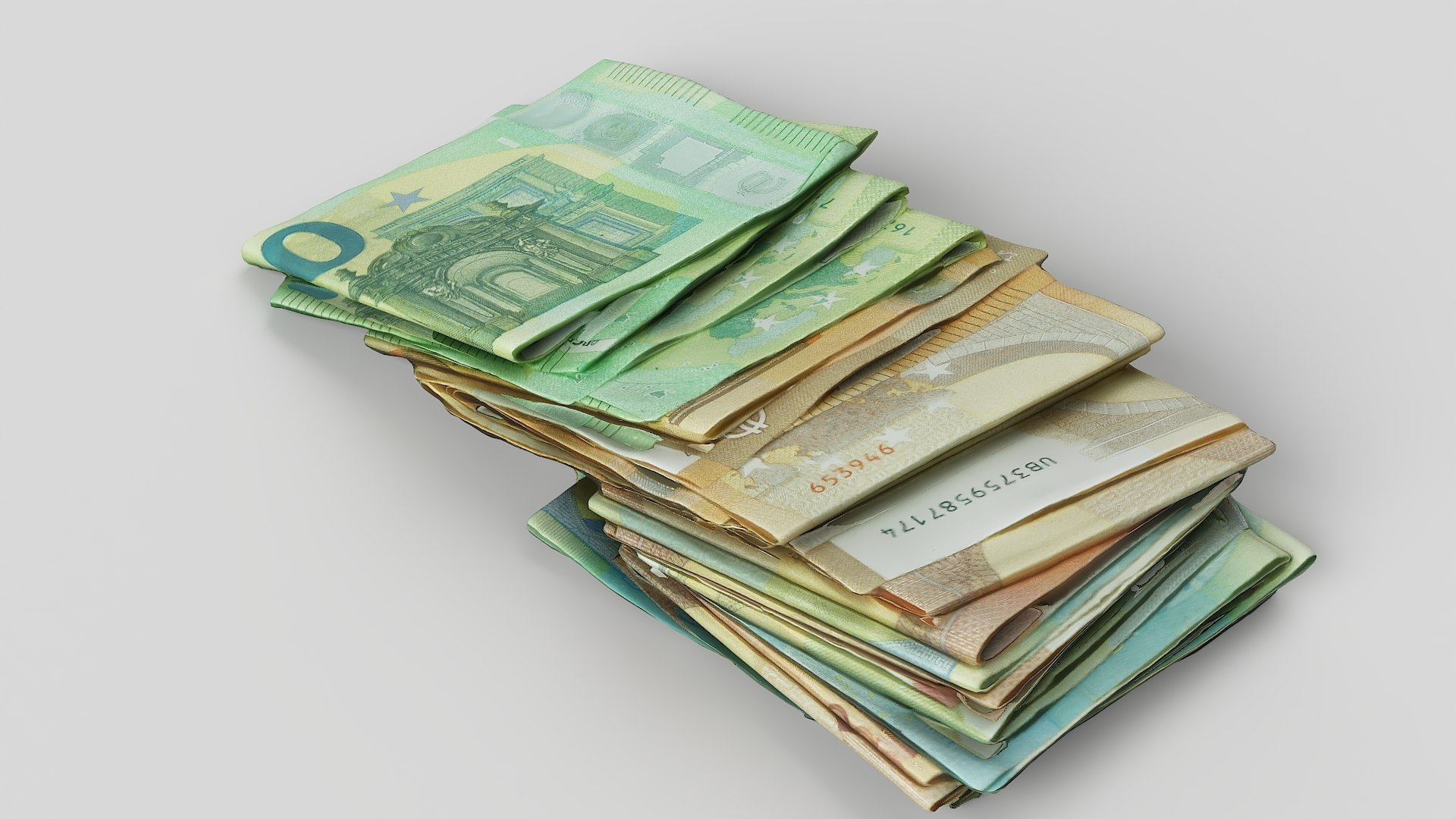 3D Cash Pile 01 - TurboSquid 2151849