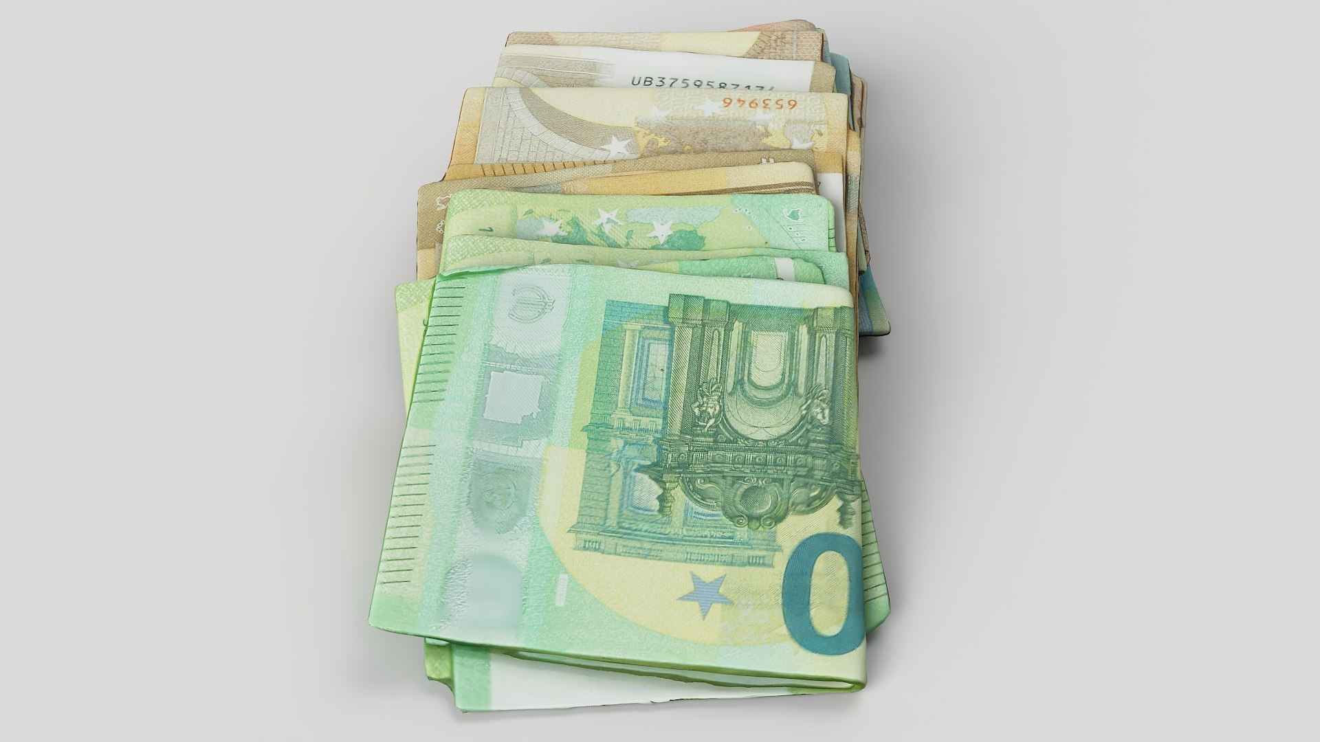 3D Cash Pile 01 - TurboSquid 2151849