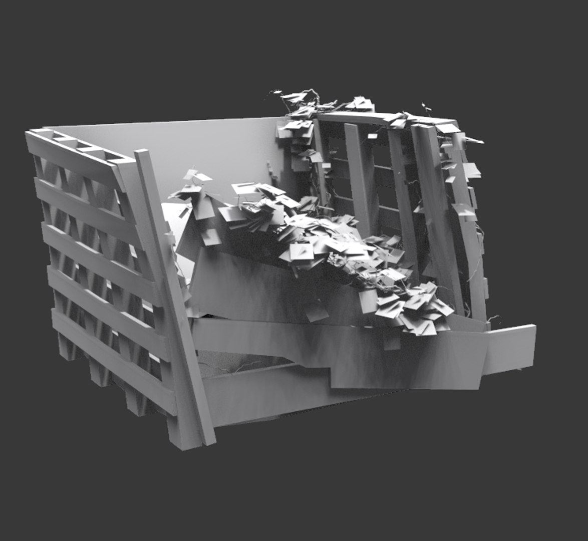 3d Ready Crate Model