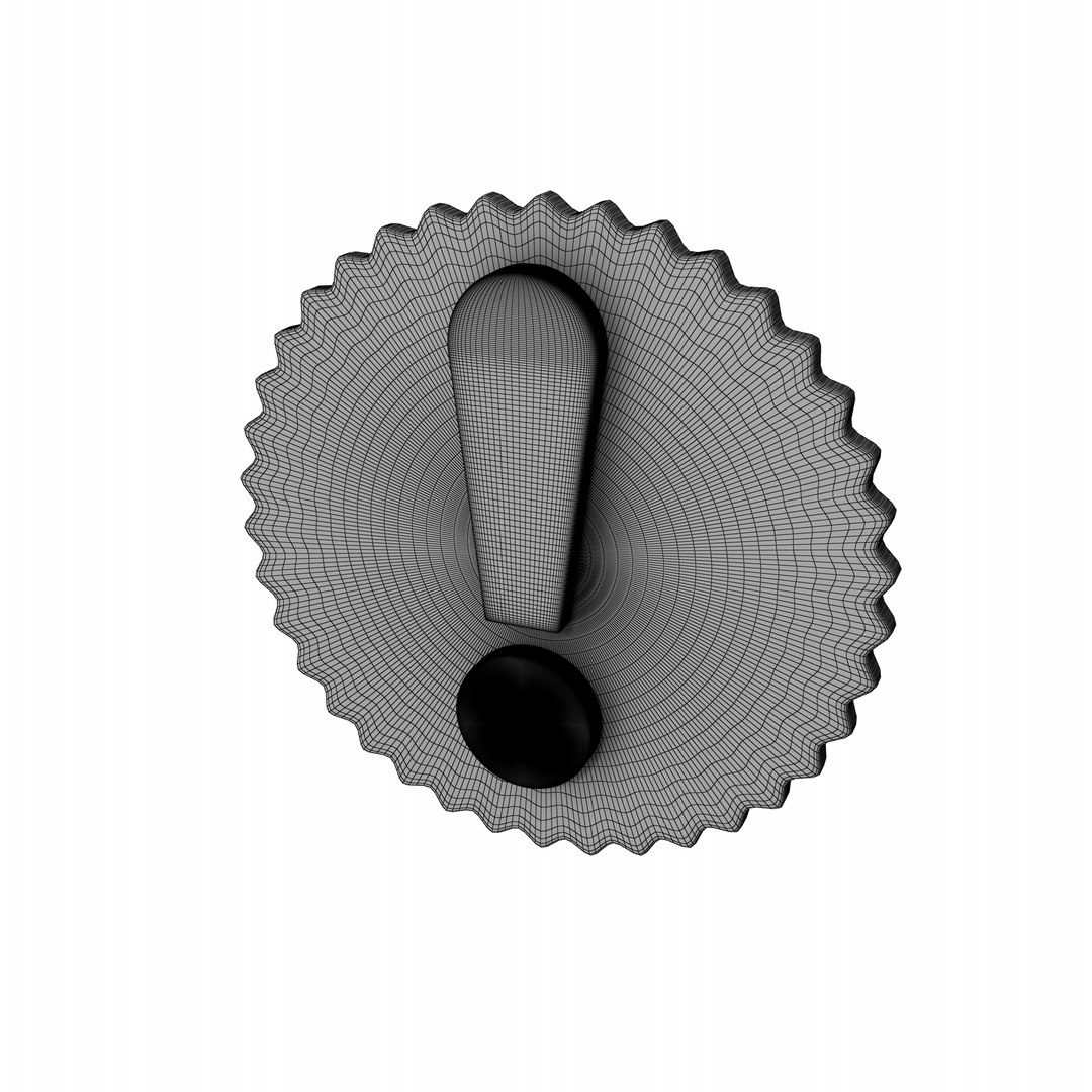 3D Model Exclamation Mark Red - TurboSquid 2316605