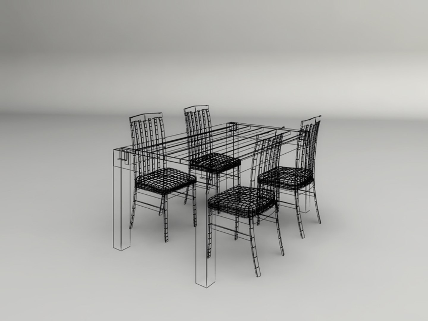 3d Model Light Wood Dining Table