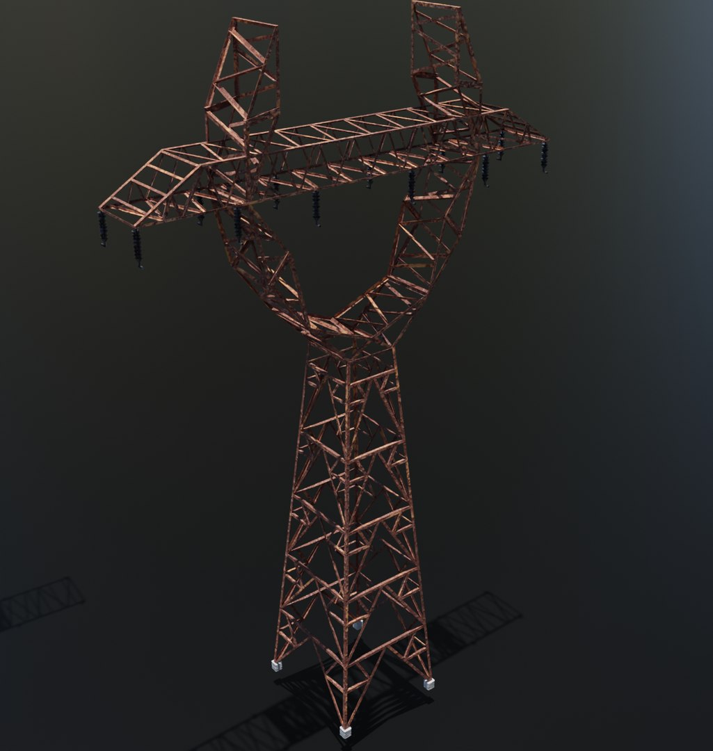 3D Electric power tower model - TurboSquid 1818404