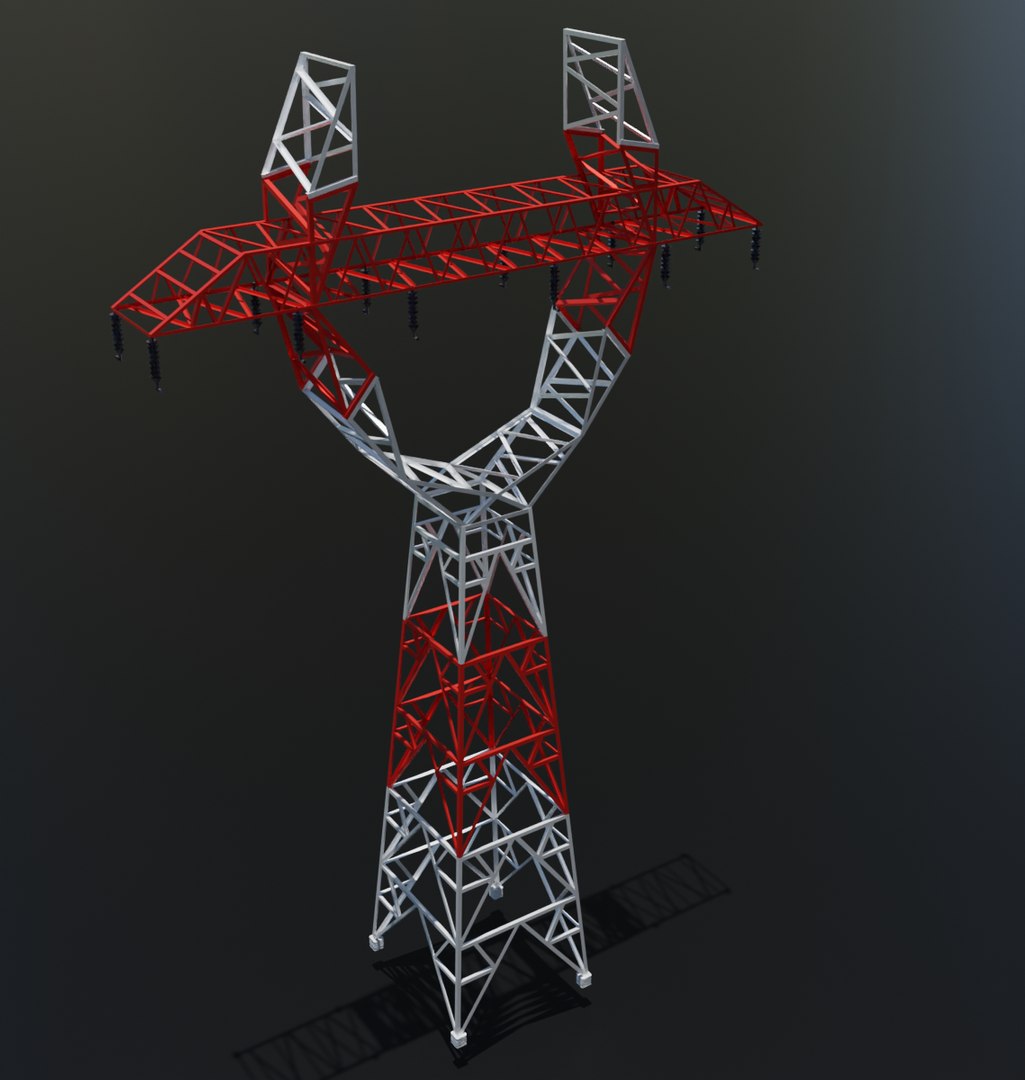 3D Electric power tower model - TurboSquid 1818404