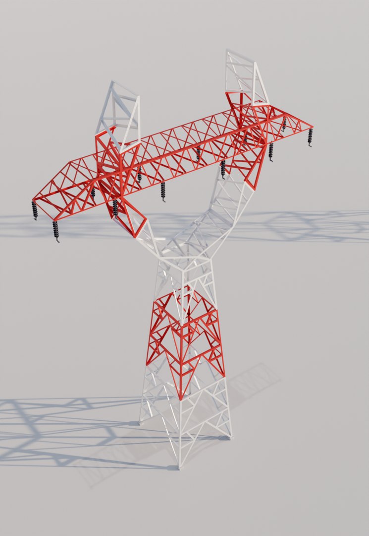 3D Electric power tower model - TurboSquid 1818404