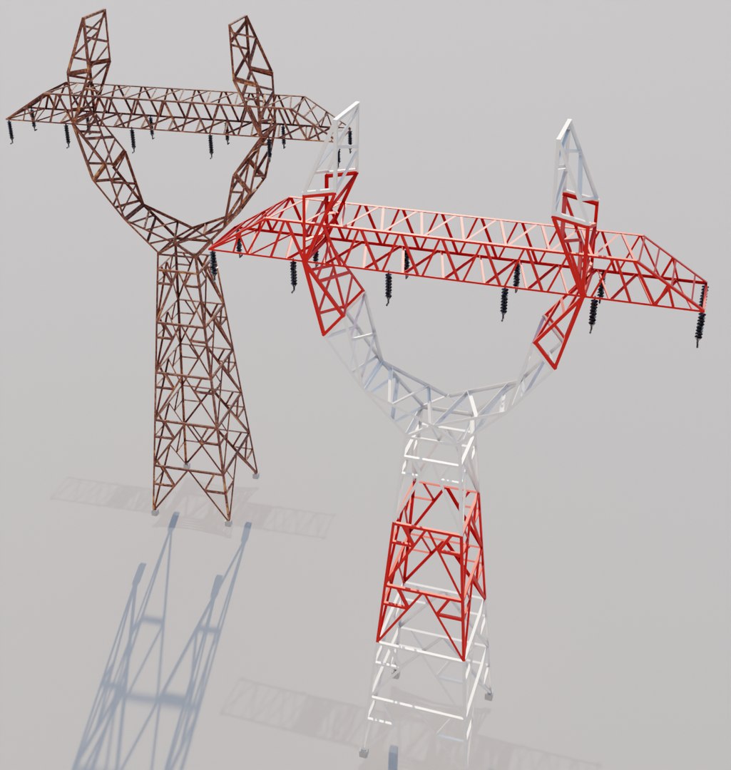 3D Electric power tower model - TurboSquid 1818404