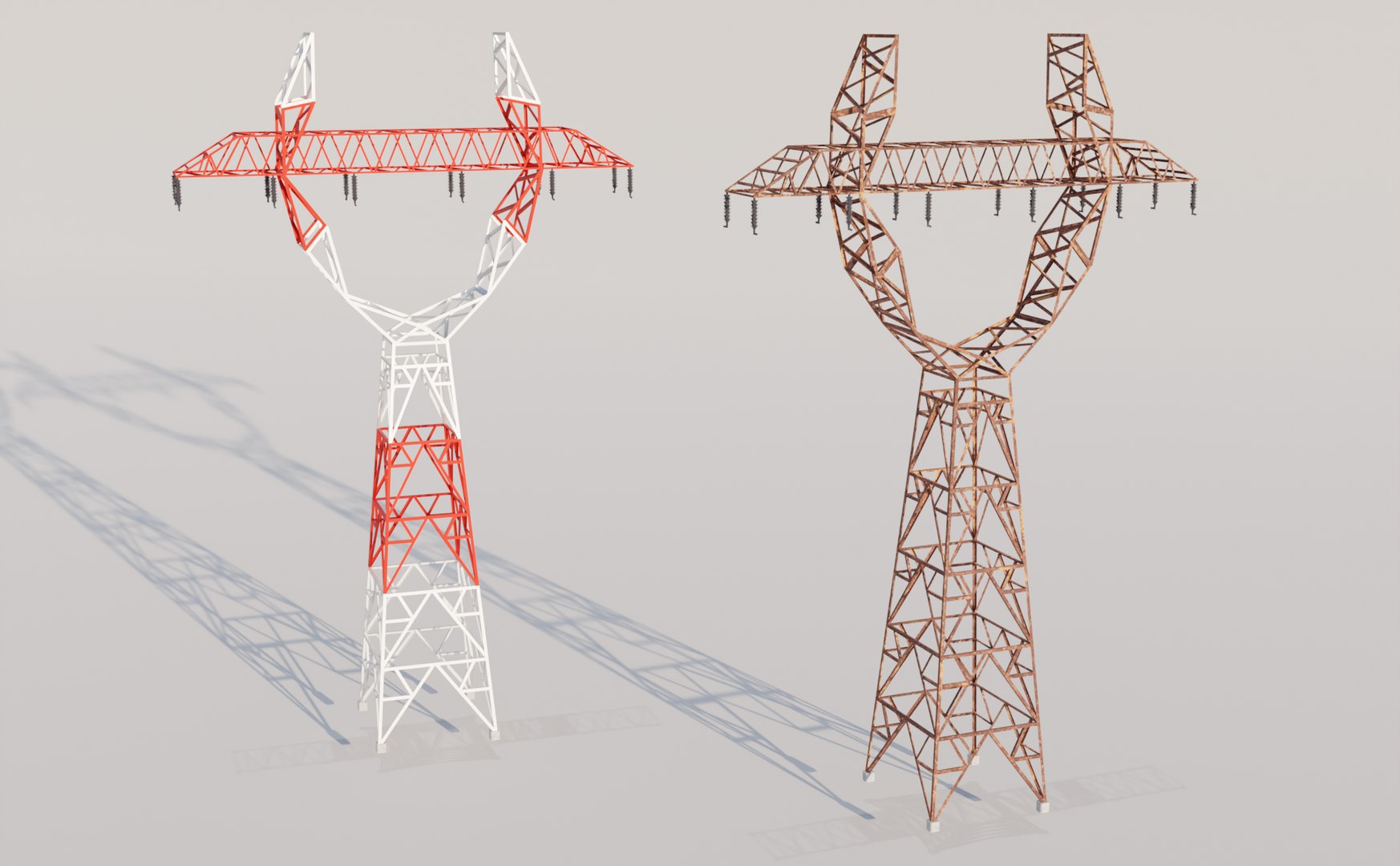 3D Electric power tower model - TurboSquid 1818404
