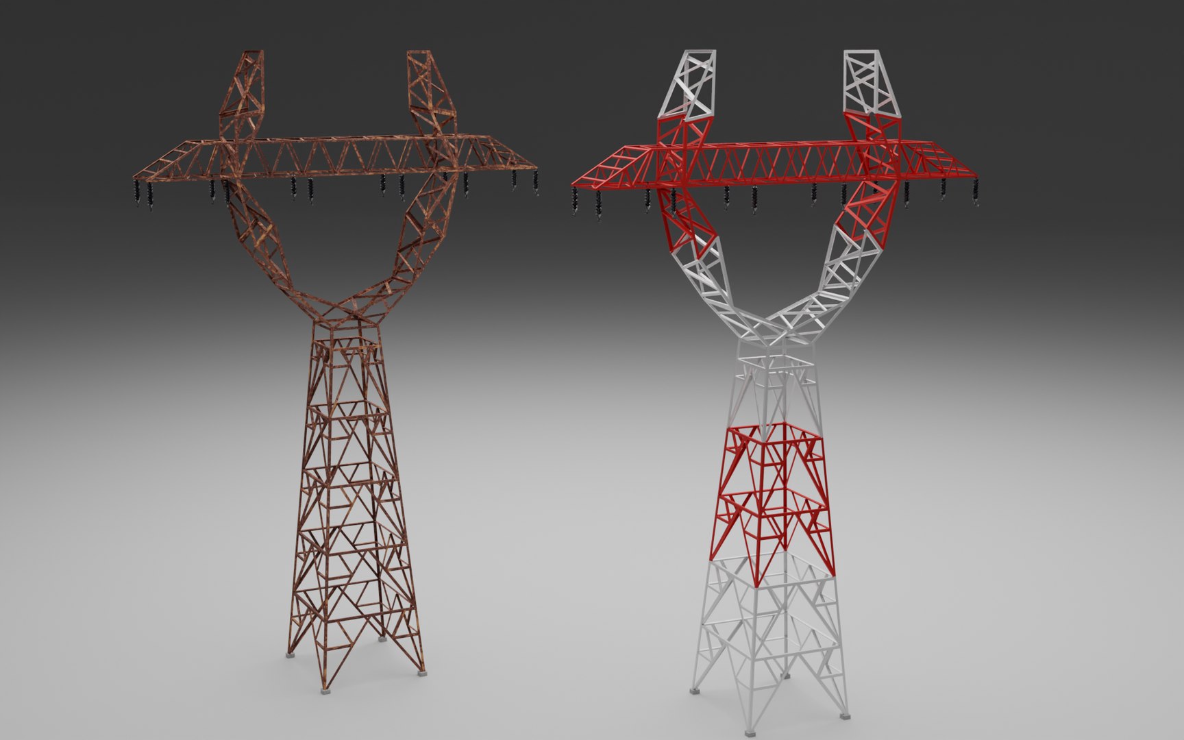 3D Electric power tower model - TurboSquid 1818404