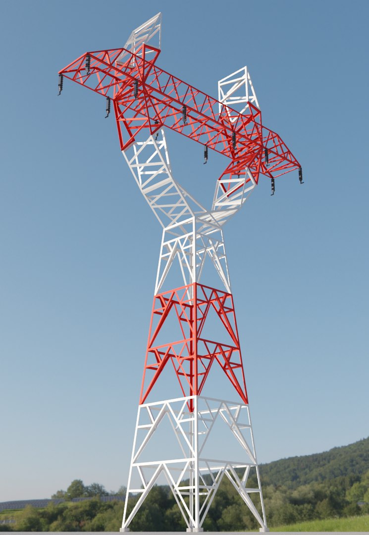 3D Electric power tower model - TurboSquid 1818404