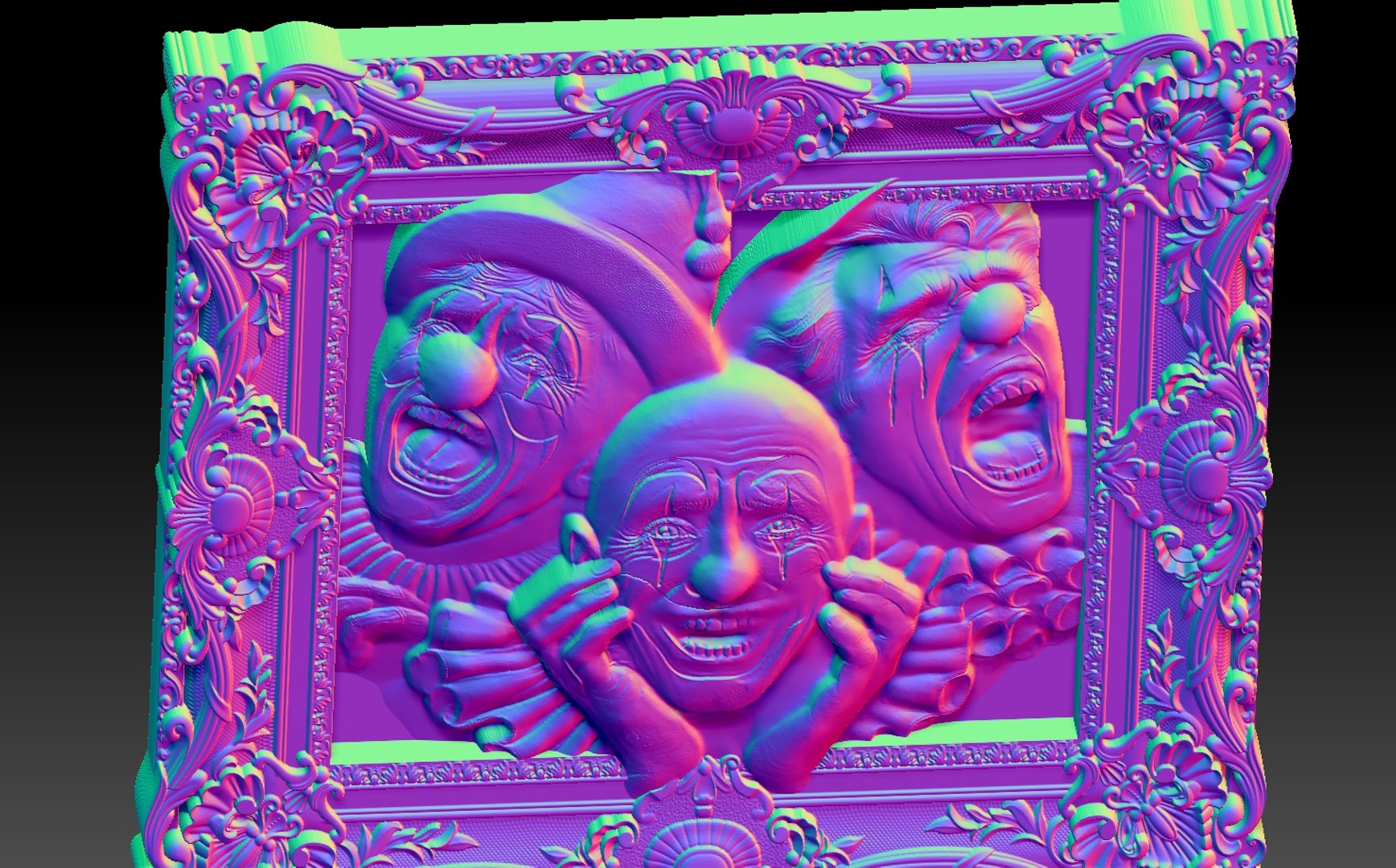 Clowns - Theatre-art Themed Framed Billboard 3D Model - TurboSquid 2324871