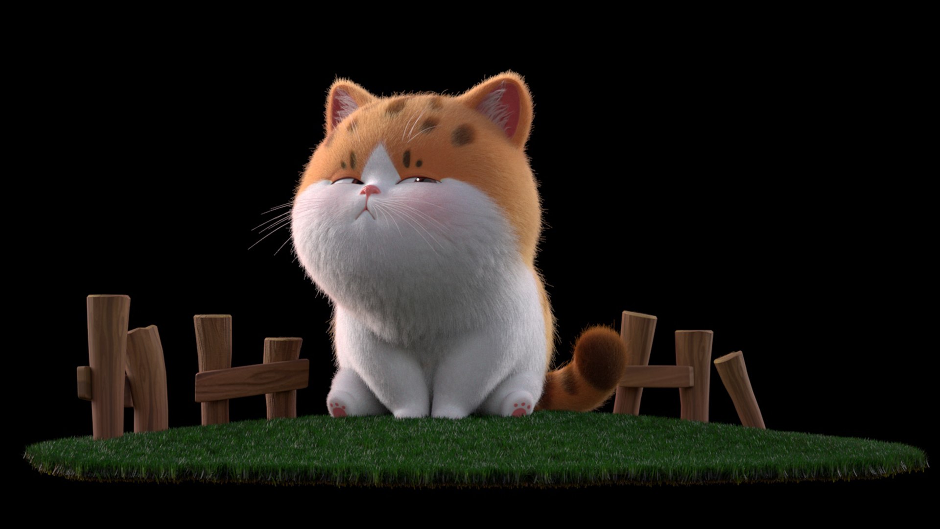 3D Cartoon Cute Fat Cat - TurboSquid 2164765