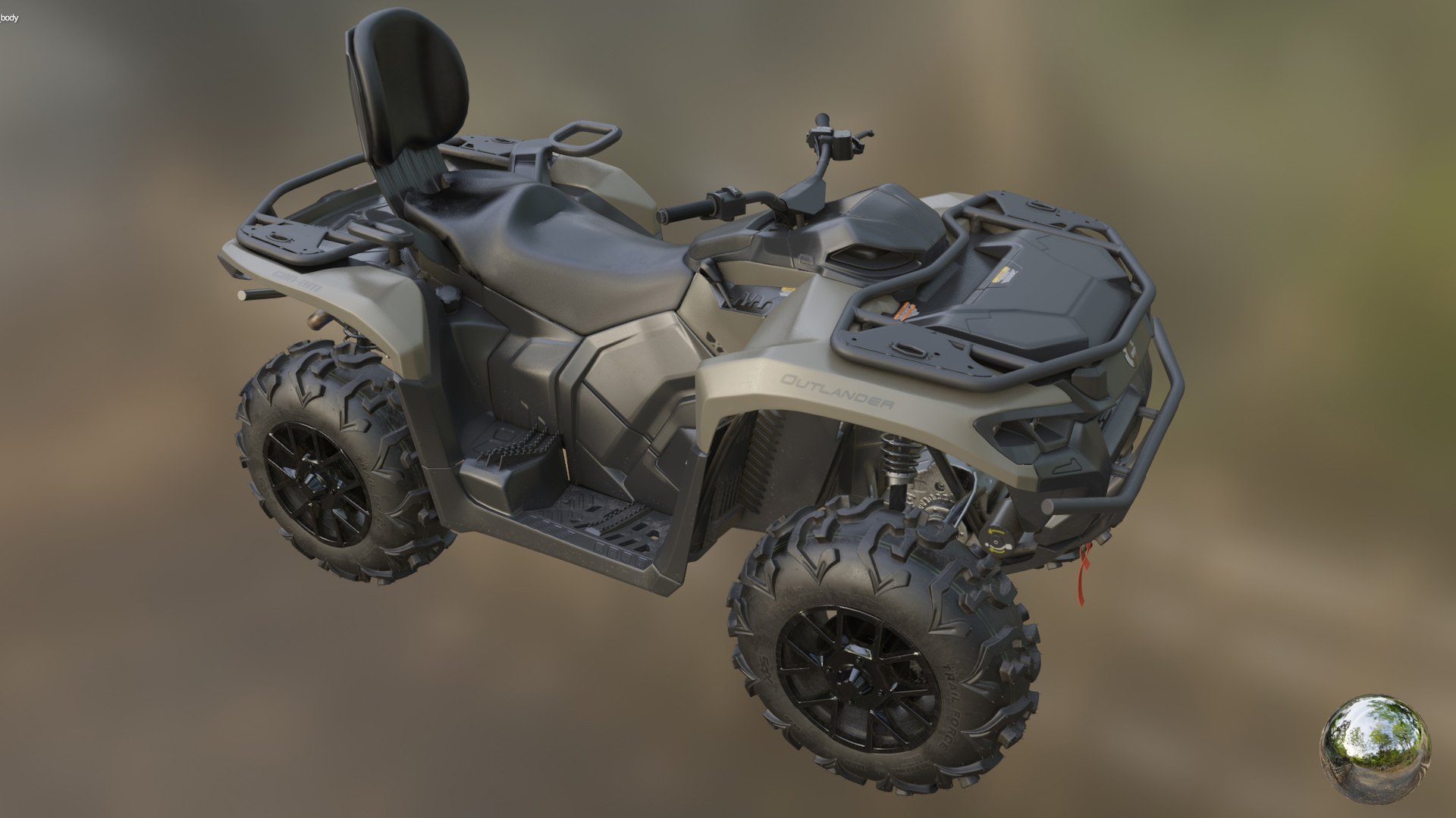 3D ATV BRP Can-am OUTLANDER 700 Model - TurboSquid 2183347