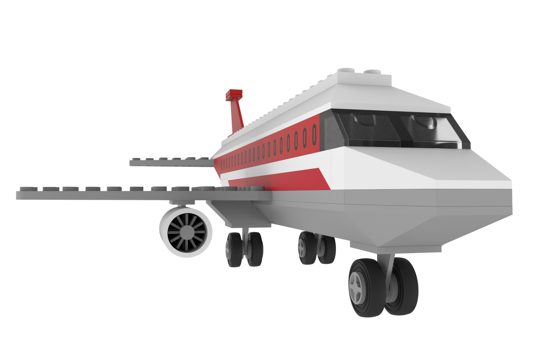 3D lego plane jet - TurboSquid 1342294