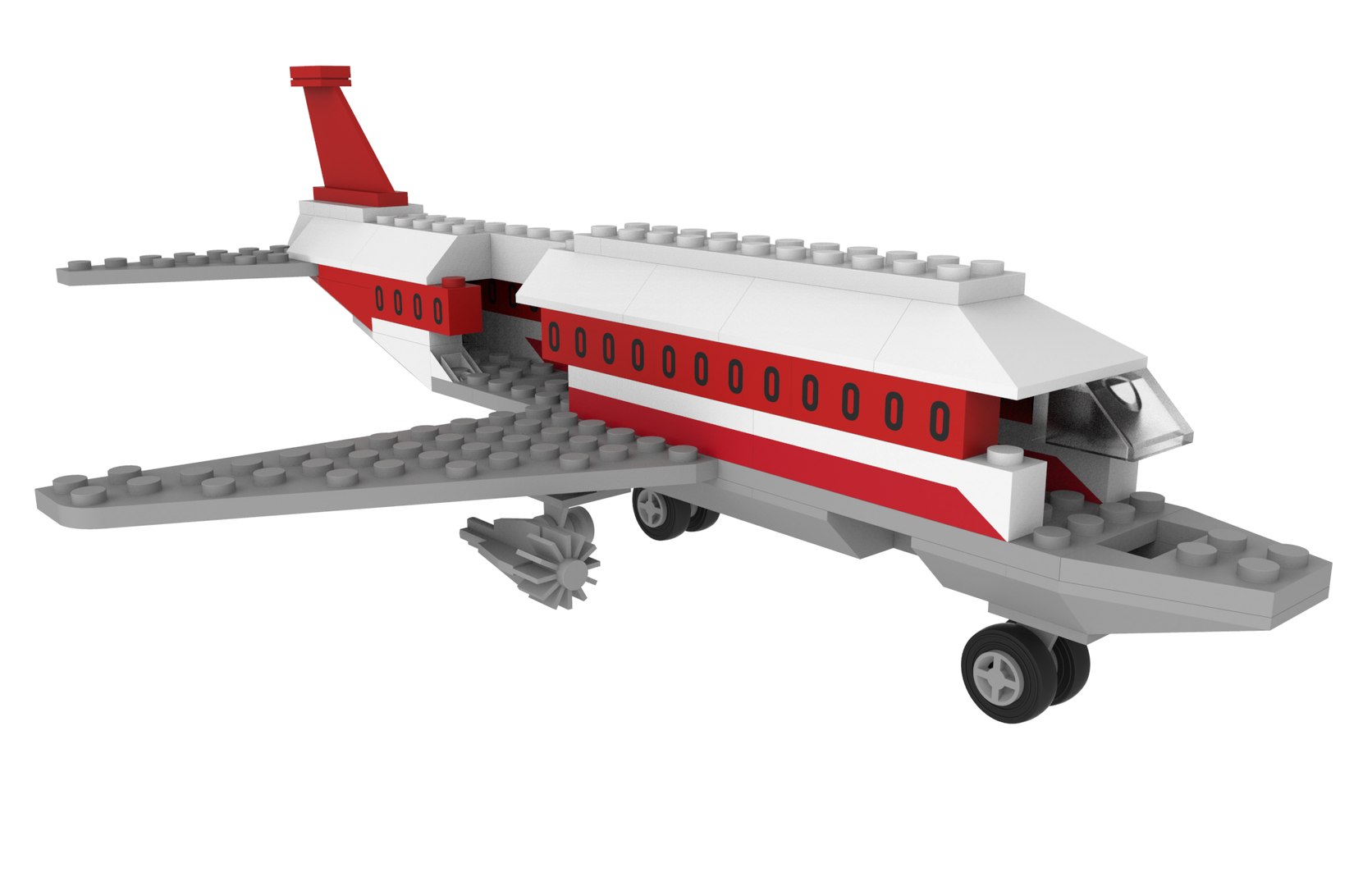3D lego plane jet - TurboSquid 1342294