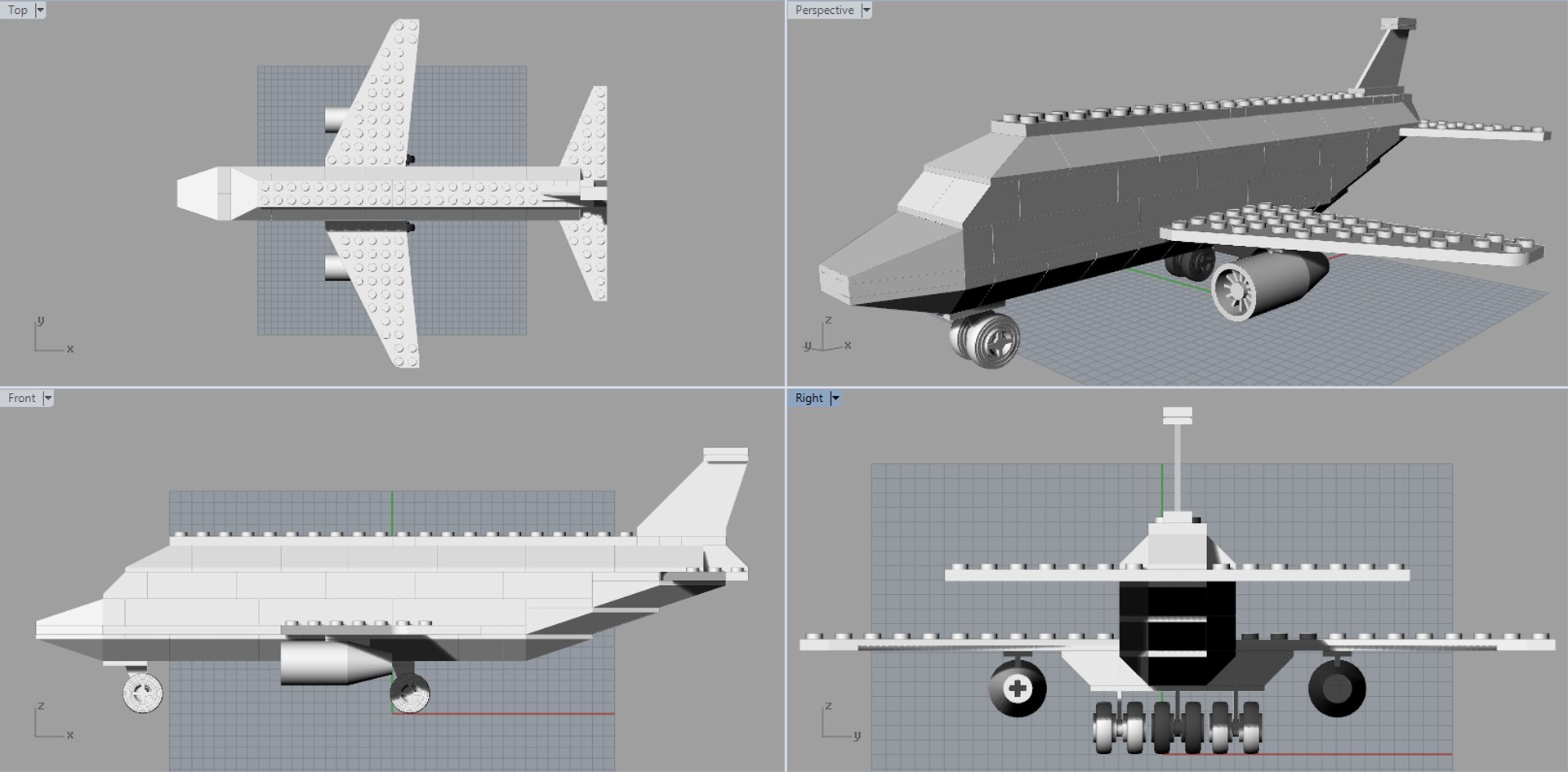 3D lego plane jet - TurboSquid 1342294