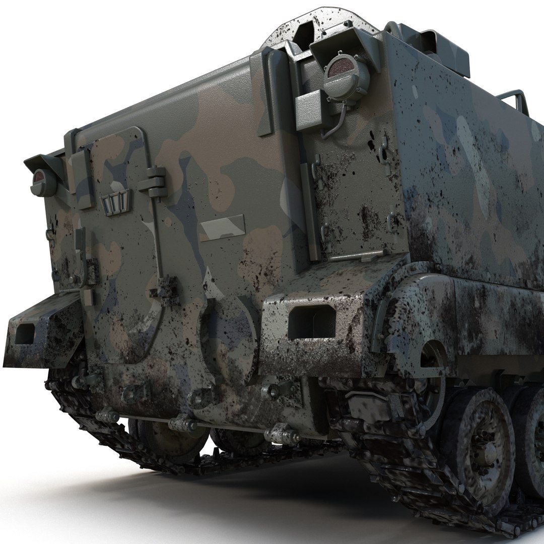3d model of army armored vehicle m901
