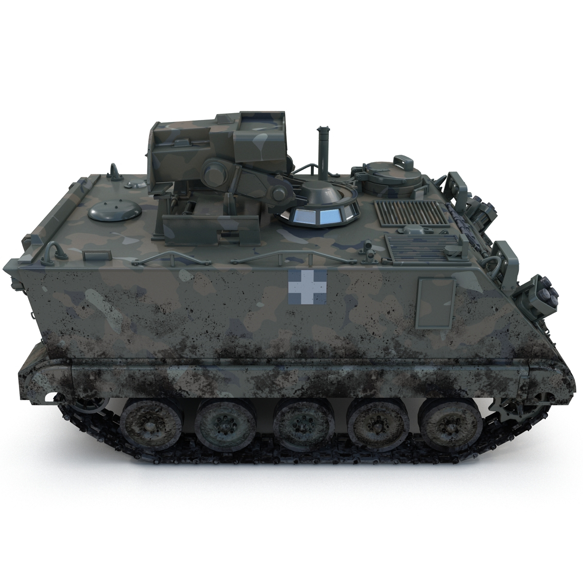 3d model of army armored vehicle m901