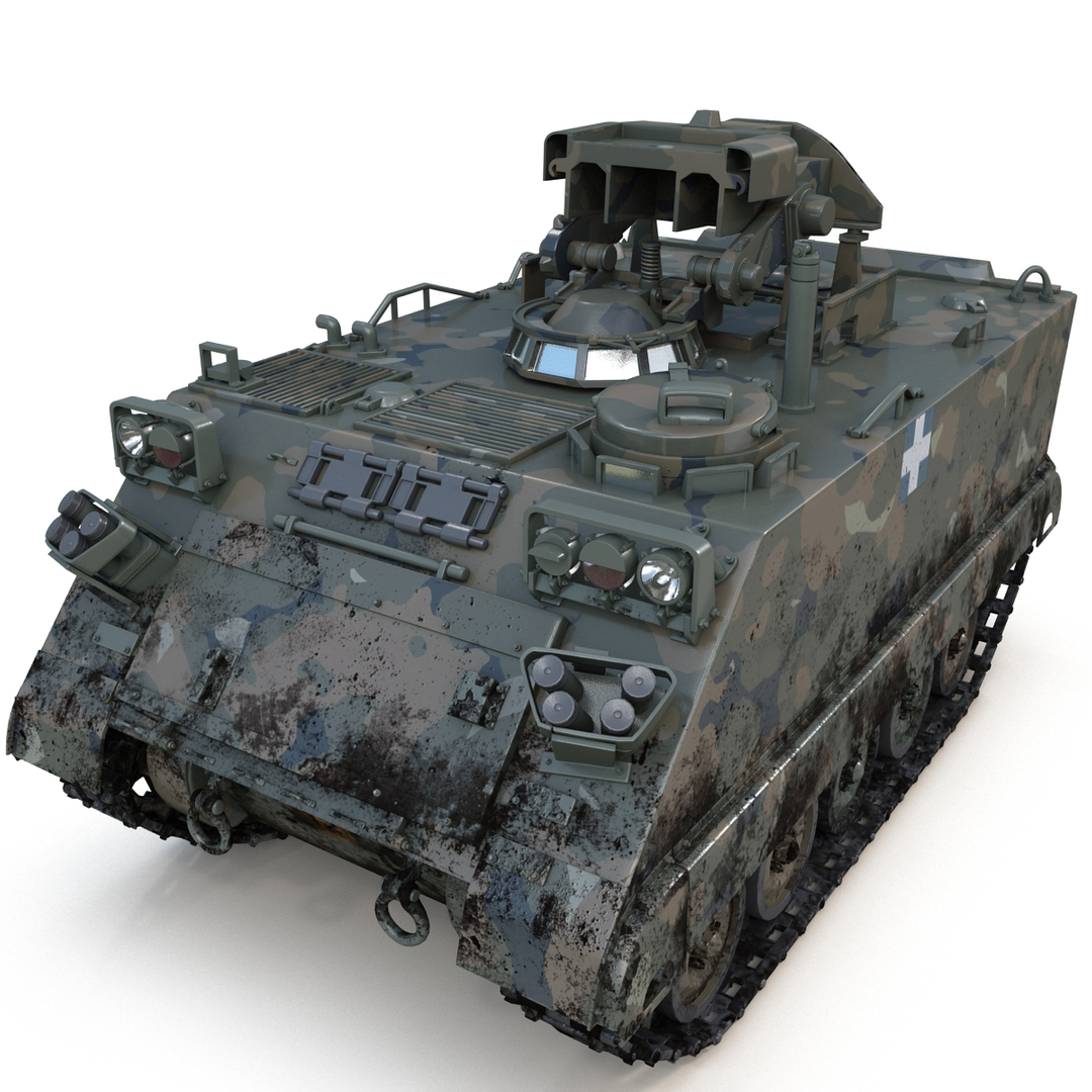 3d model of army armored vehicle m901